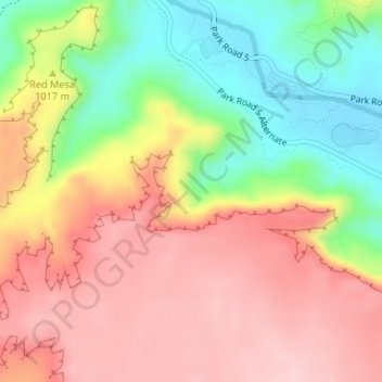 Palo Duro State Park topographic map, elevation, terrain