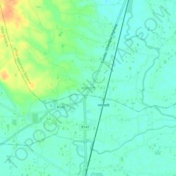 Lalmai topographic map, elevation, terrain