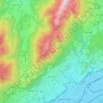 Planet Mercury Elevation Map